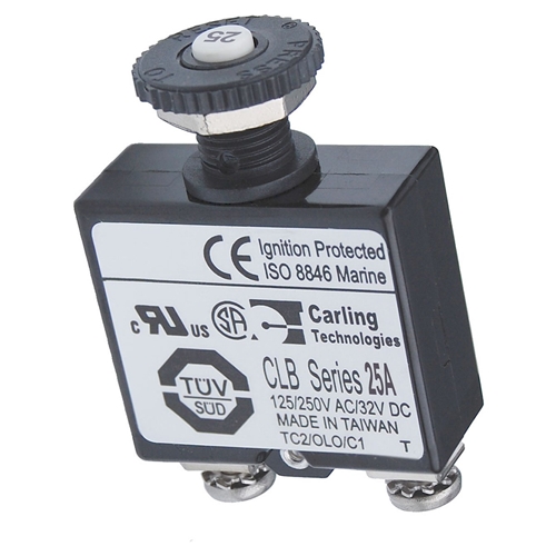 Blue Sea Systems Push Button Reset Only Screw Terminal Circuit Breakers ...